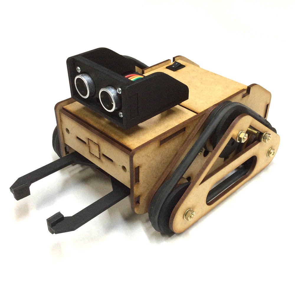 Tracked Robot Kit in MDF With Frontal Gripper - PDF Templates for Laser ...