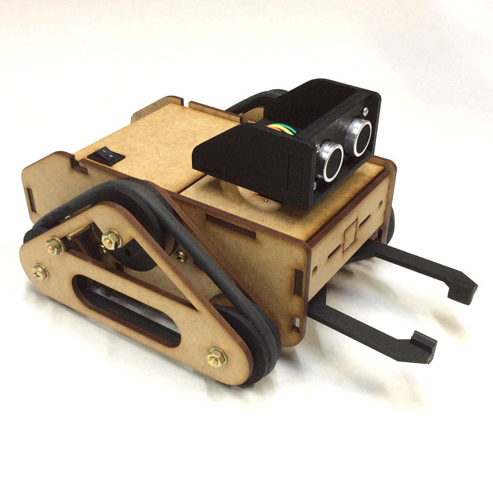 Tracked Robot Kit in MDF With Frontal Gripper - PDF Templates for Laser ...