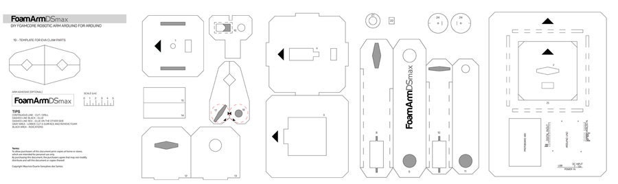 Robotic Arm DIY With Foamcore- PDF Templates for Printing - Etsy