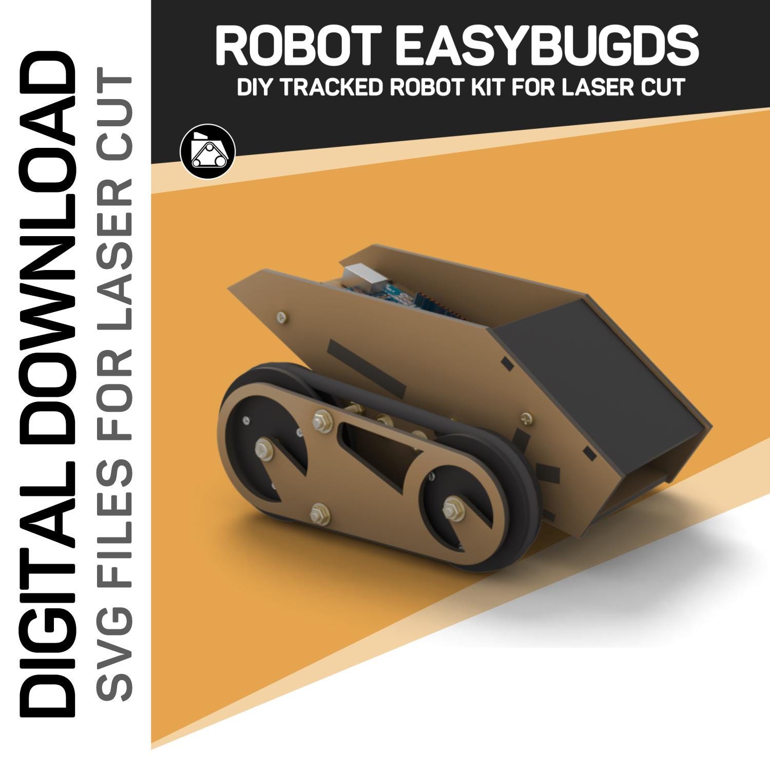 Tracked Robot Kit Easybugds in MDF - PDF Templates for Laser Cutting - Etsy