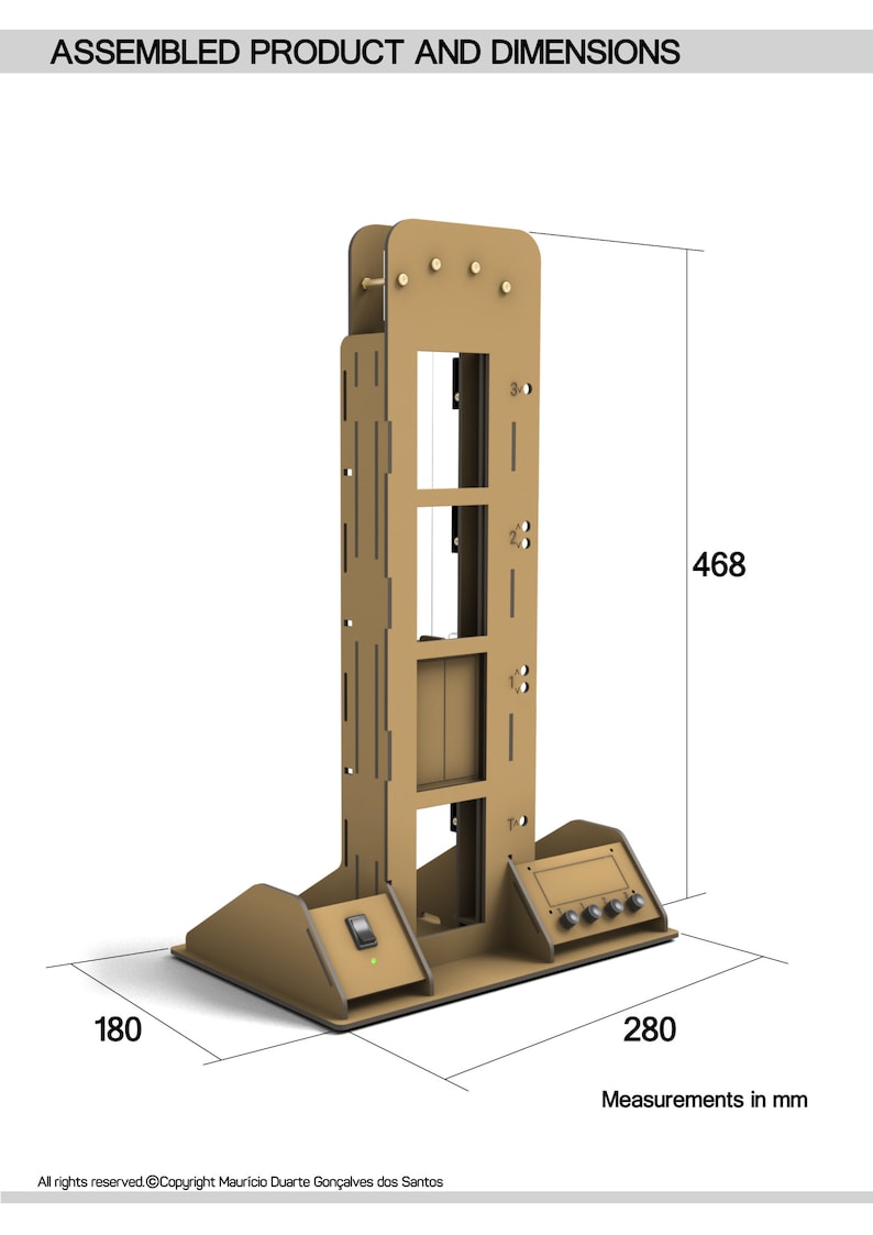 Arduino Elevator Kit In Mdf Pdf Templates For Laser Cutting Etsy Hong Kong