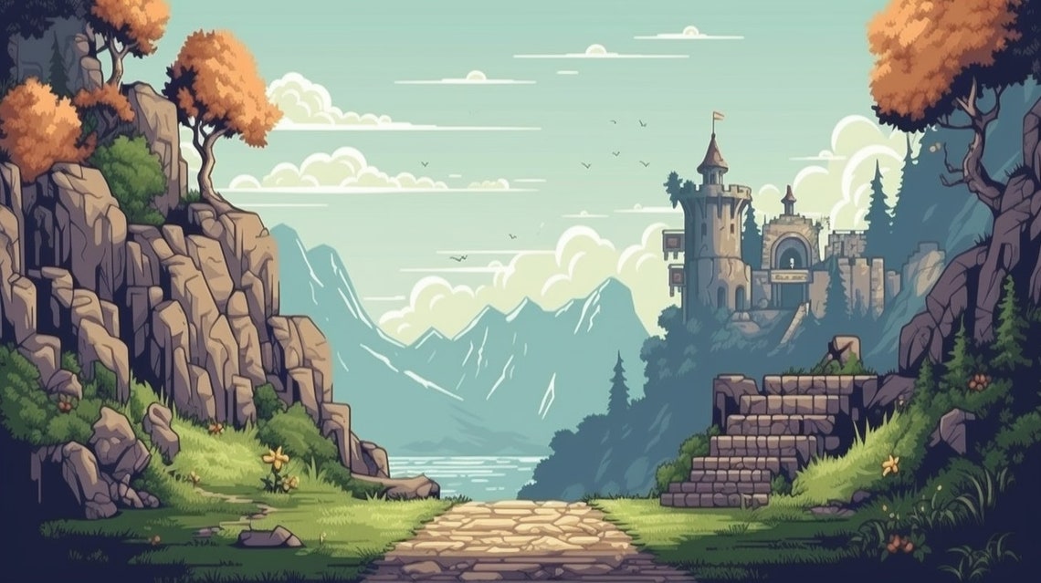 20 Mine Themed | 2D RPG Pixel Art Backgrounds | Mine Entrance Pixel Art ...