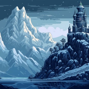 20 Wizard Tower Themed | 2D RPG Pixel Art Backgrounds | Wizard Tower ...