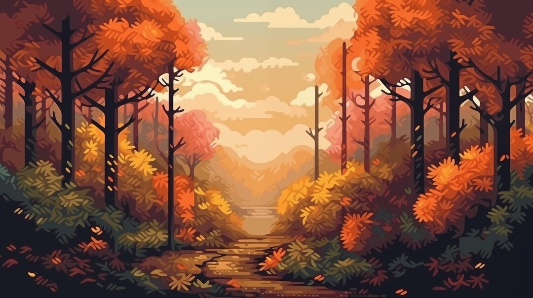 5 Forest Themed Pixel Art Backgrounds | Forest Pixel Art | Pixel Art ...