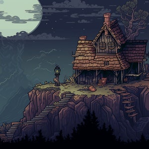 20 Witch Themed | 2D RPG Pixel Art Backgrounds | Witch House Pixel Art ...