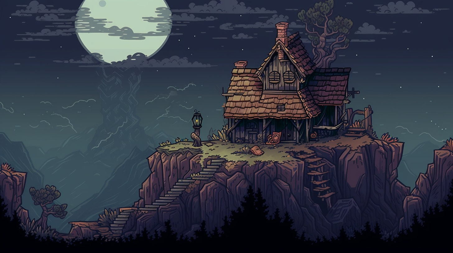 20 Witch Themed | 2D RPG Pixel Art Backgrounds | Witch House Pixel Art ...