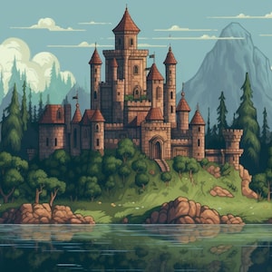 20 Castle Themed 2D RPG Pixel Art Backgrounds | Castle Pixel Art ...
