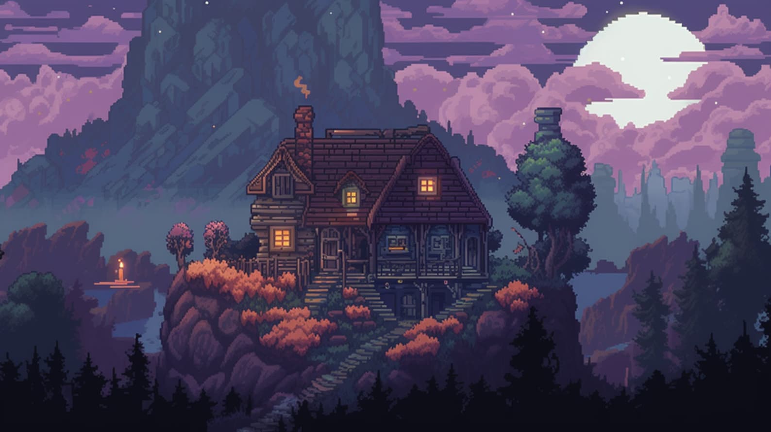 20 Witch Themed | 2D RPG Pixel Art Backgrounds | Witch House Pixel Art ...
