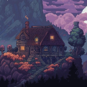 20 Witch Themed | 2D RPG Pixel Art Backgrounds | Witch House Pixel Art ...