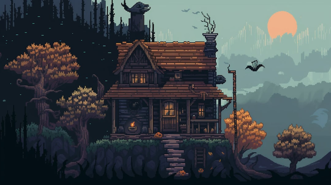 20 Witch Themed | 2D RPG Pixel Art Backgrounds | Witch House Pixel Art ...