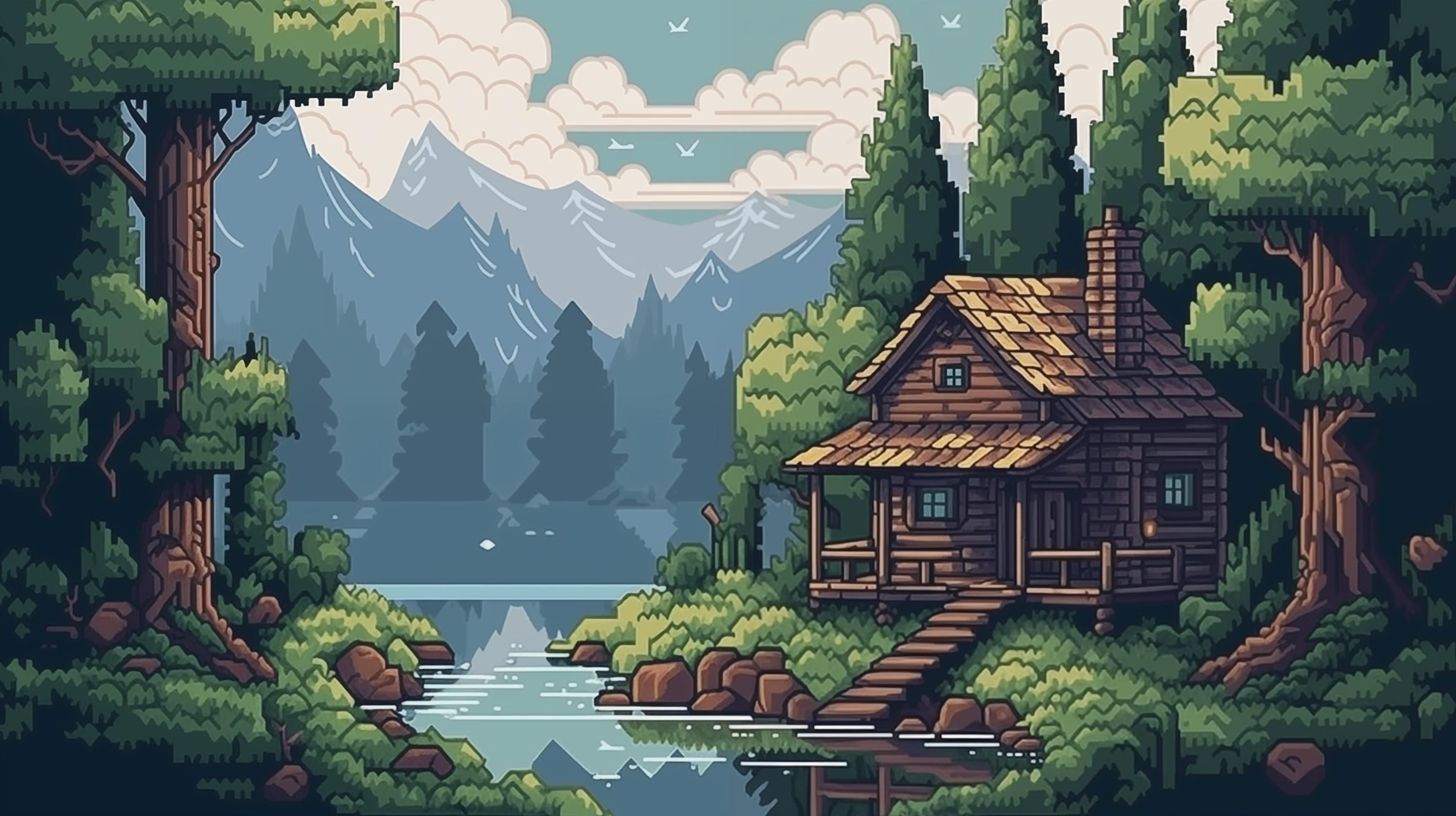 5 Forest Themed Pixel Art Backgrounds | Forest Pixel Art | Pixel Art ...