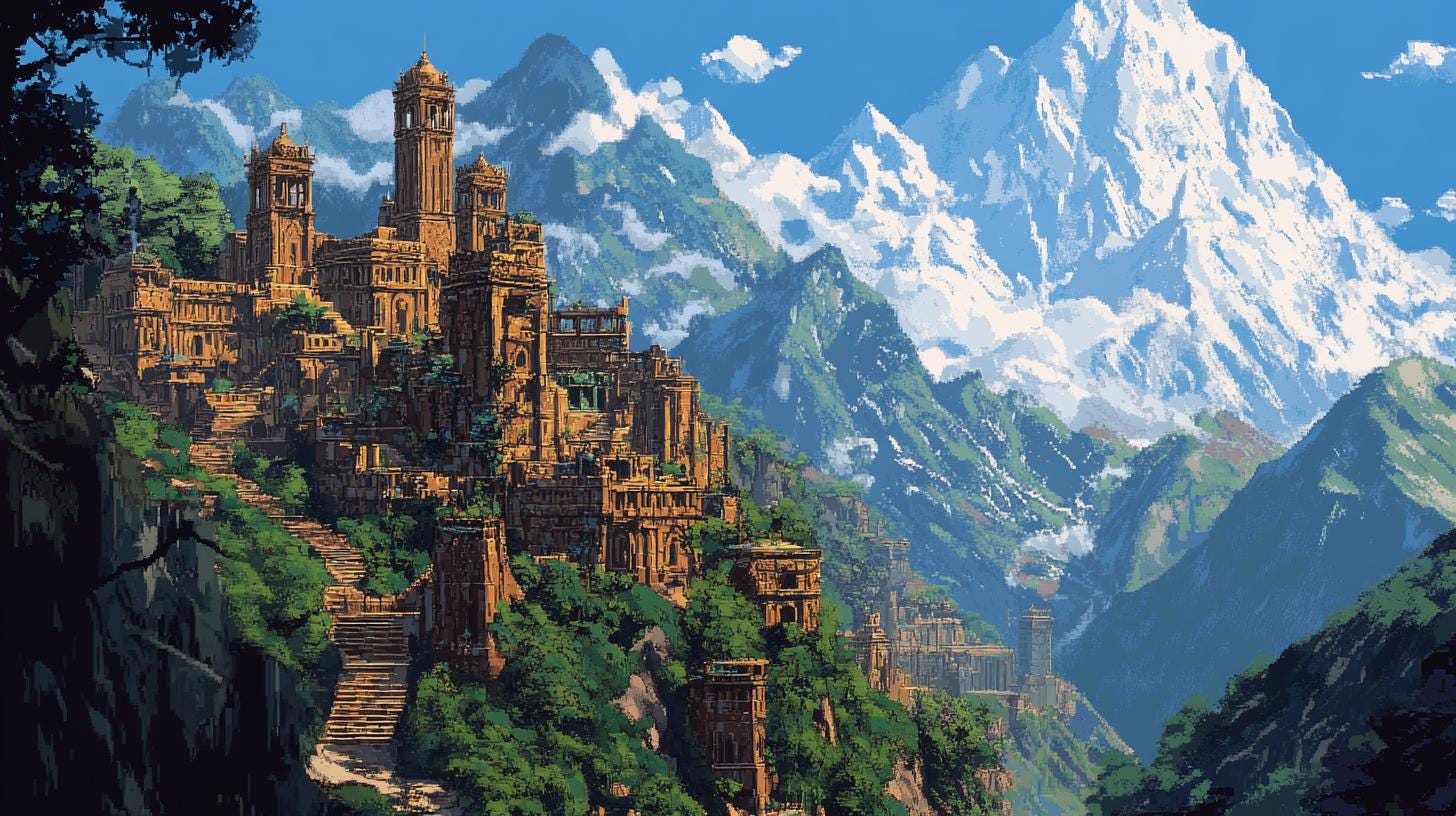 23 Lost City Themed | 2D RPG Pixel Art Backgrounds | Lost City Ruins ...