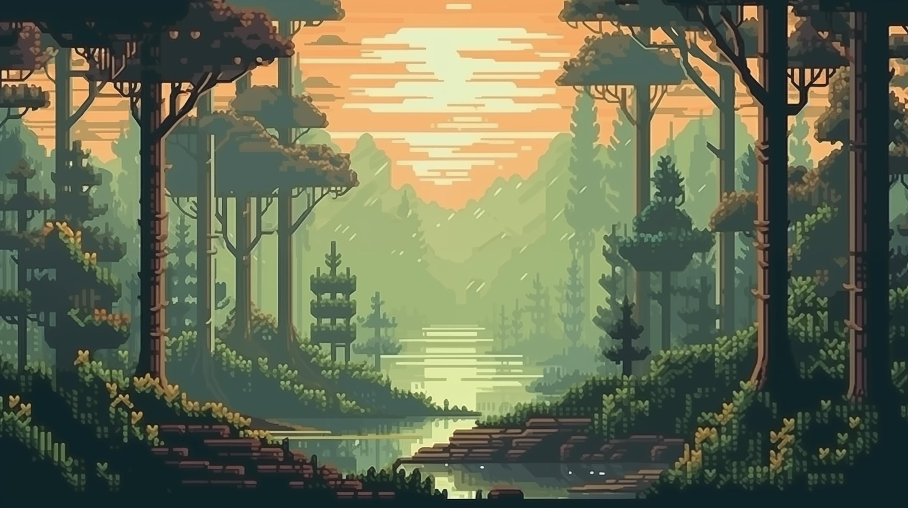Forest Pixel Art Backgrounds: 2D RPG Game Art (5 Pack) - Etsy