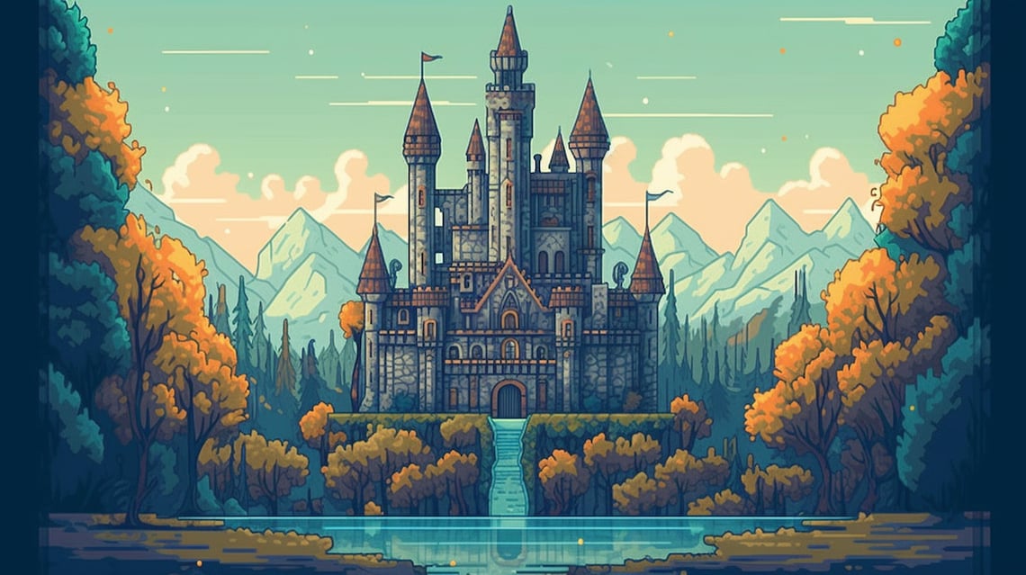 20 Castle Themed 2D RPG Pixel Art Backgrounds | Castle Pixel Art ...