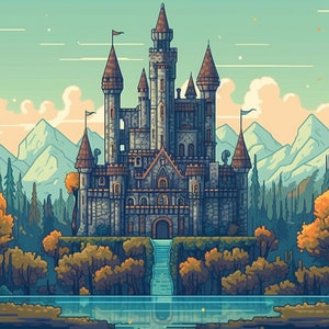 20 Castle Themed 2D RPG Pixel Art Backgrounds | Castle Pixel Art ...