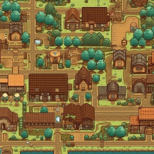 20 Town Themed | 2D RPG Pixel Art Backgrounds | Enchanting Town Pixel ...