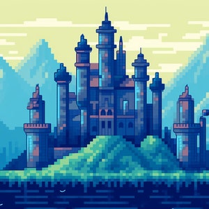 20 Castle Themed 2D RPG Pixel Art Backgrounds | Castle Pixel Art ...