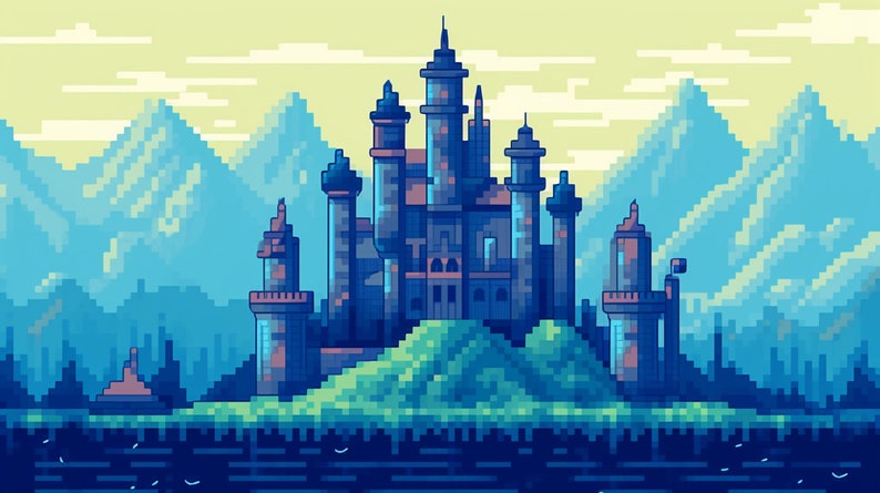 20 Castle Themed 2D RPG Pixel Art Backgrounds | Castle Pixel Art | Background Art | Desktop Art ...