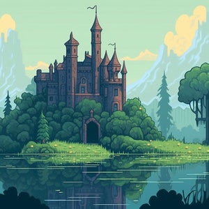 20 Castle Themed 2D RPG Pixel Art Backgrounds | Castle Pixel Art ...