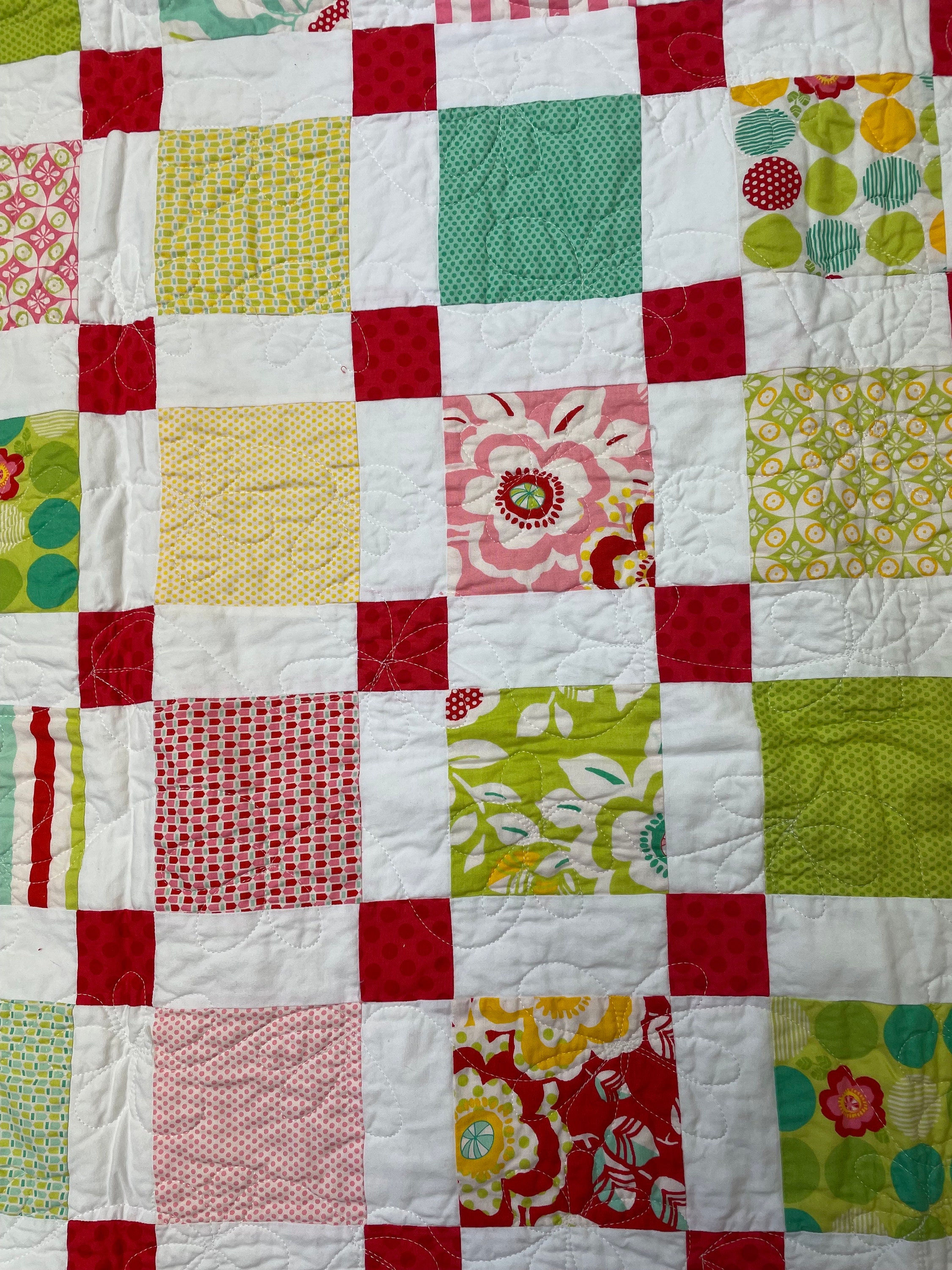 Handmade Quilt With Blocks in Pretty Colors - Etsy