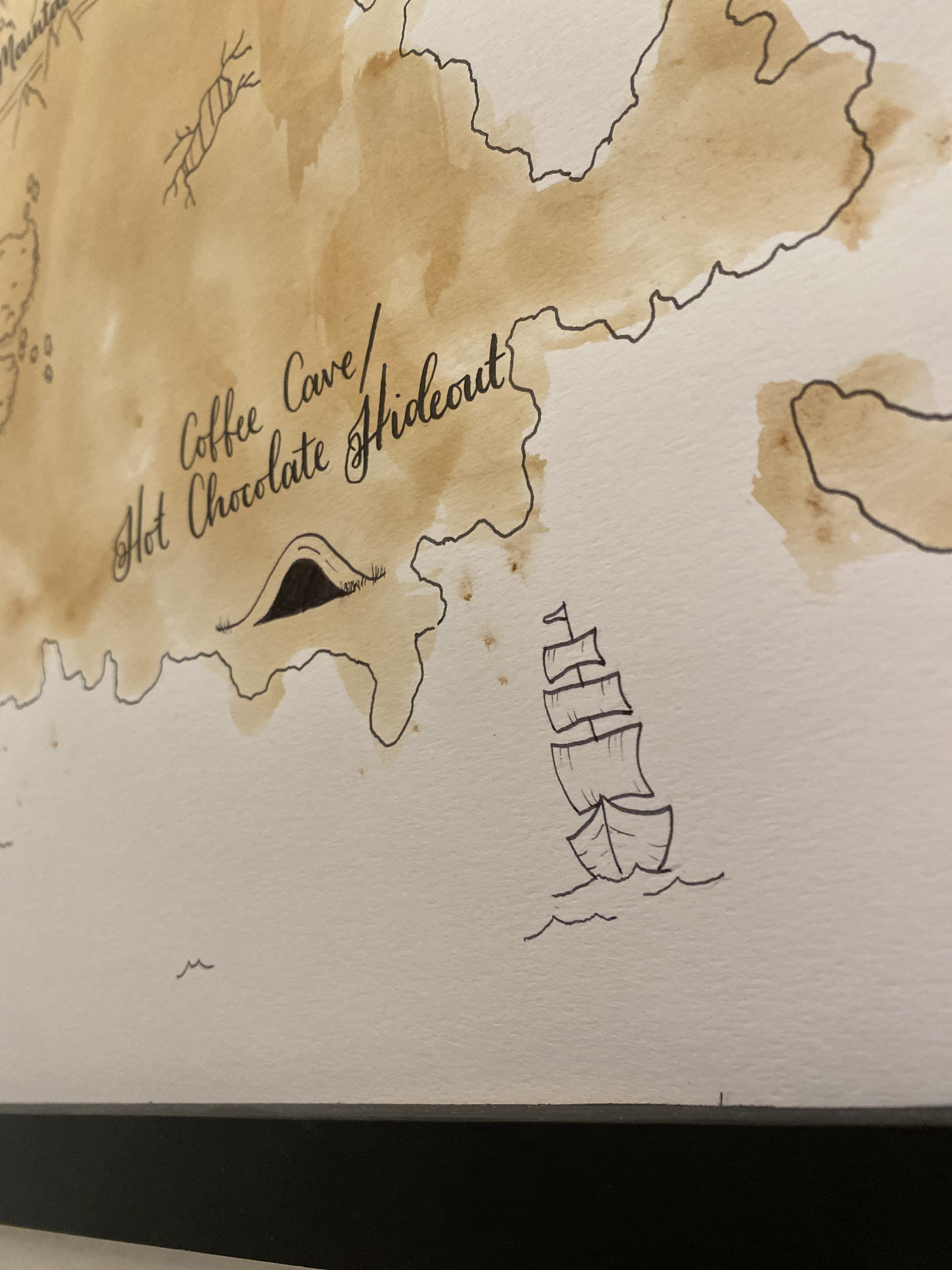 Customisable Couples Fantasy Map | Tea Stained Map for Birthday ...