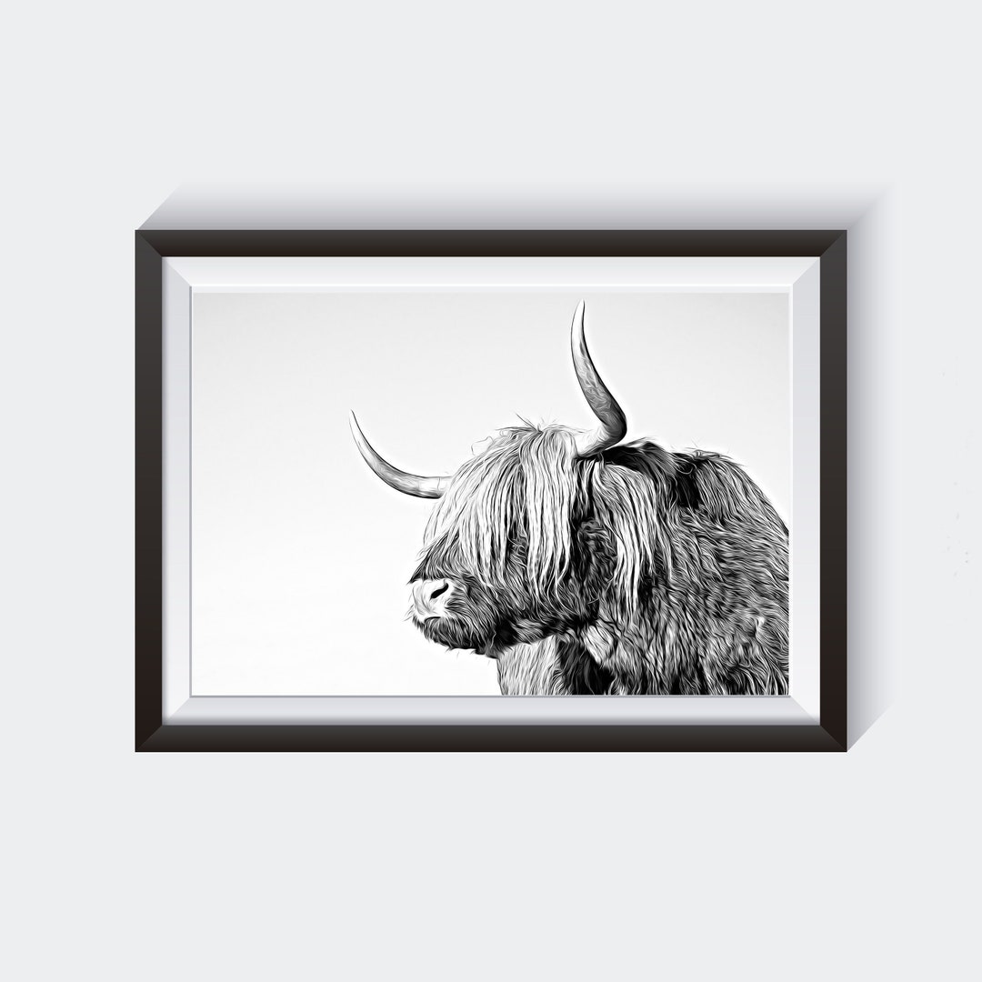 Highland Cow Watercolour Print Highland Cow Art Highland Cow Poster ...