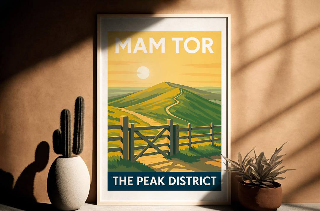 Mam Tor, the Peak District, England. UK Travel Art Print/poster, Made ...