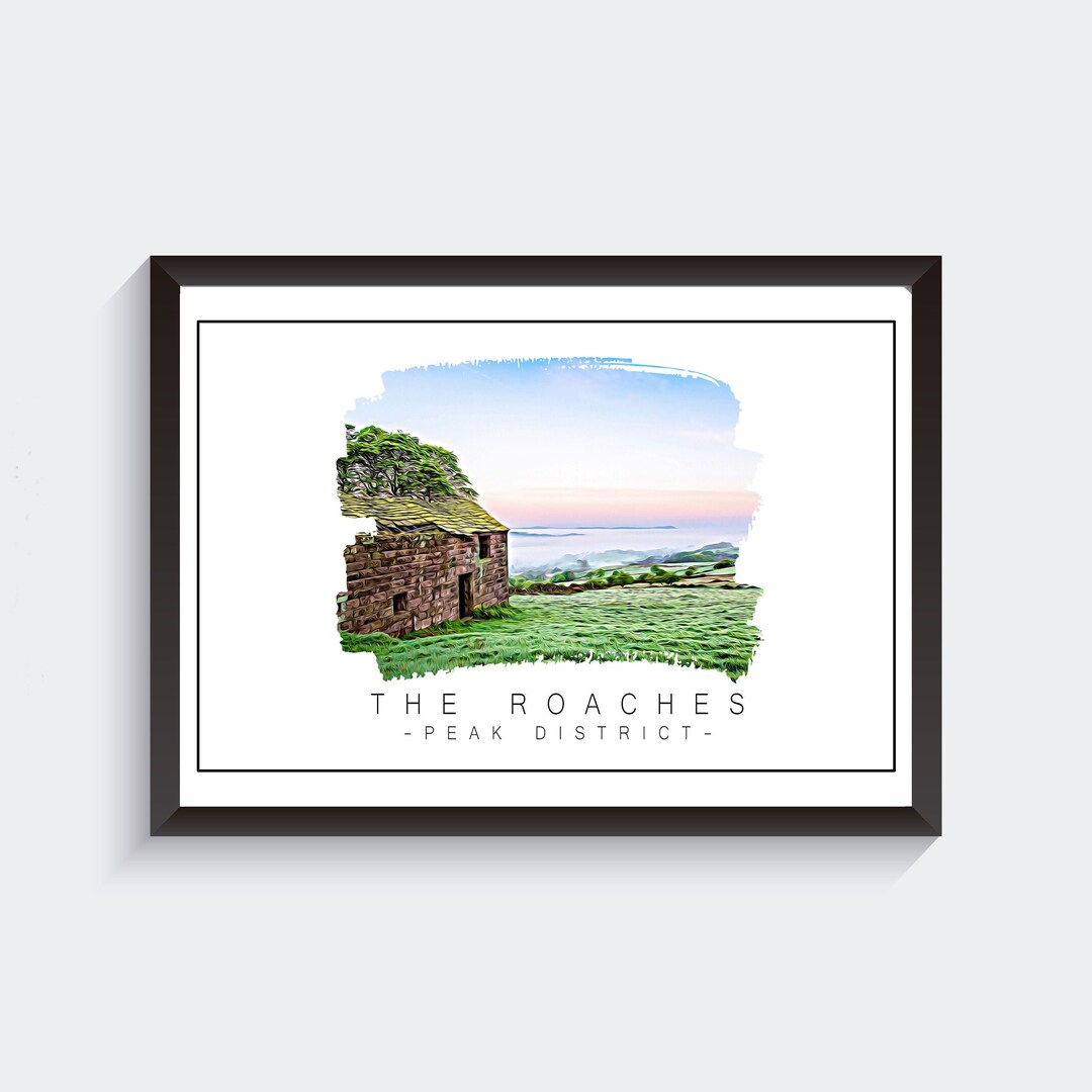 The Roaches Peak District Poster Peak District Art Peak District Print ...