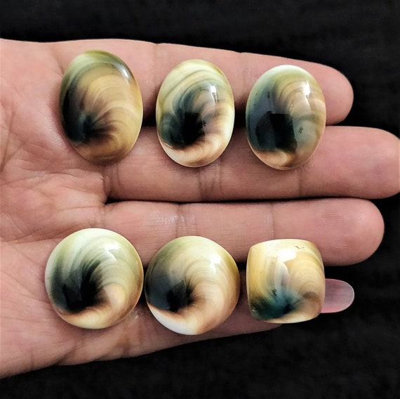 Jewelry & Beauty Shiva Eye Shell Gemstone Heart Shape Loose Shiva Eye ...