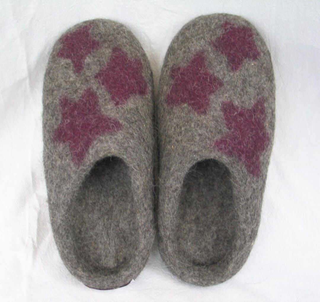 Wet Felted Star Felt Slippers Felt Shoes Slippers Felt Sole 4 Mm ...