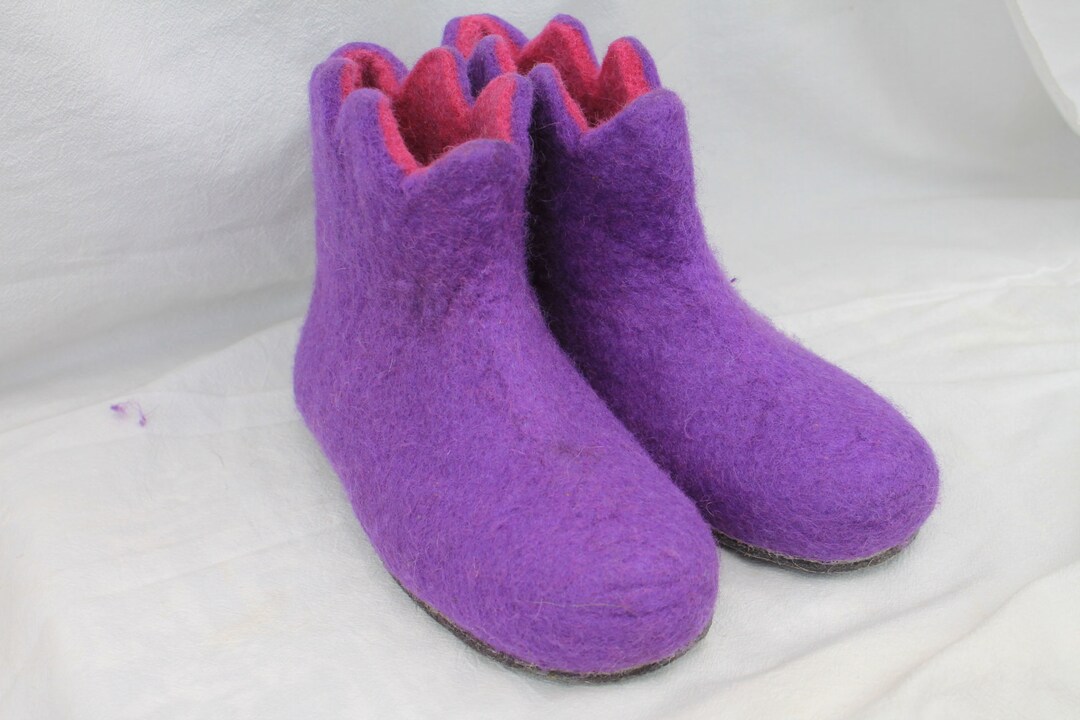 Felt Slippers, Felt Shoes, Felt Boots, Women's Men's Slippers, Size 36 ...
