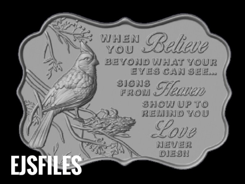 Cardinal Love Sign 3D STL Model for Cnc - Etsy