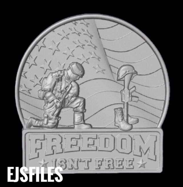 Freedom Isn't Free 3D STL Model for Cnc - Etsy