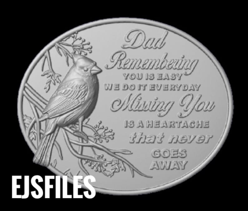 Remembering Dad Sign 3D STL Model for Cnc - Etsy