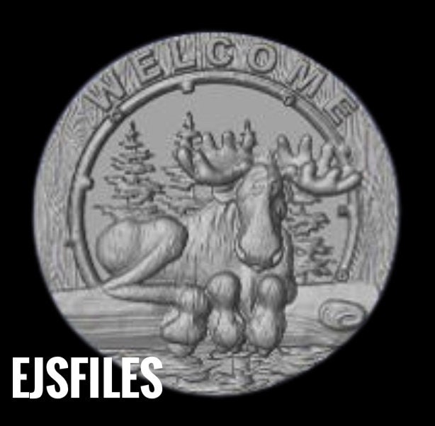 Welcome Moose Sign 3D STL Model for Cnc - Etsy