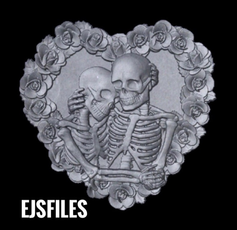 Skeleton Rose Heart 3D STL Model for Cnc - Etsy
