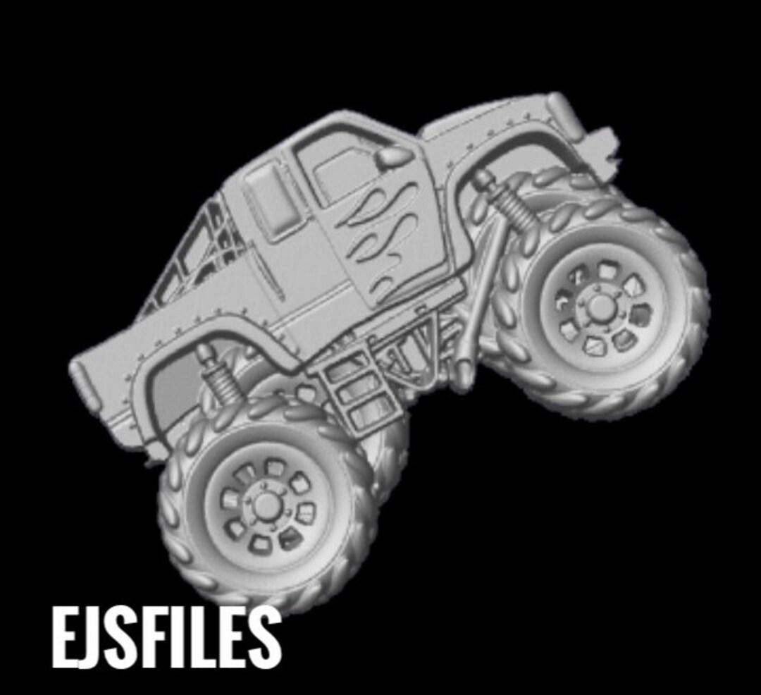 Monster Truck 3D STL Model for Cnc - Etsy