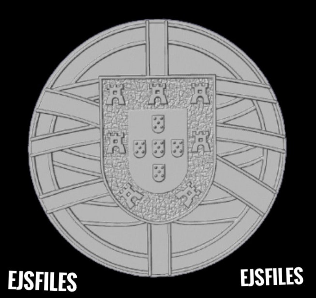 Portuguese Crest 3D STL Model for Cnc - Etsy