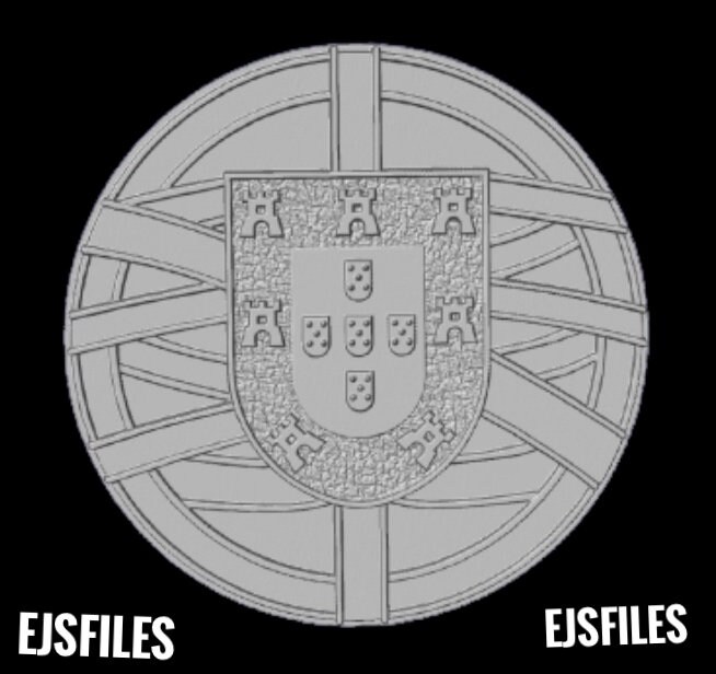 Portuguese Crest 3D STL Model for Cnc - Etsy