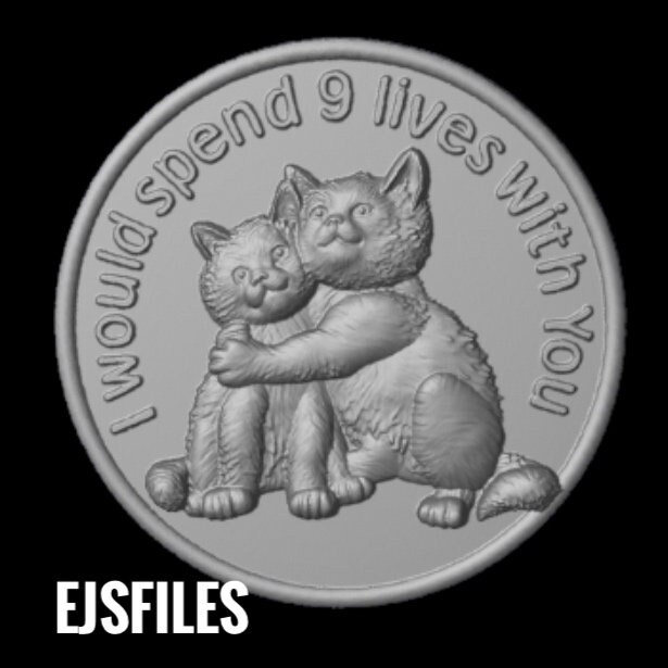 9 Lives Sign 3D STL Model for Cnc - Etsy