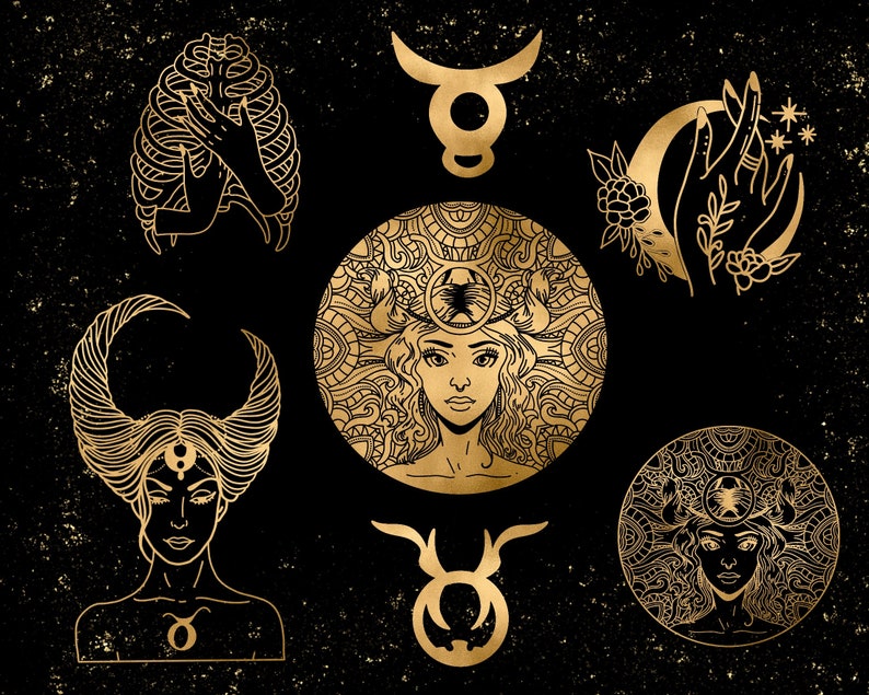 ZODIAC Clip Art Taurus Constellation Astrology Clip Art - Etsy