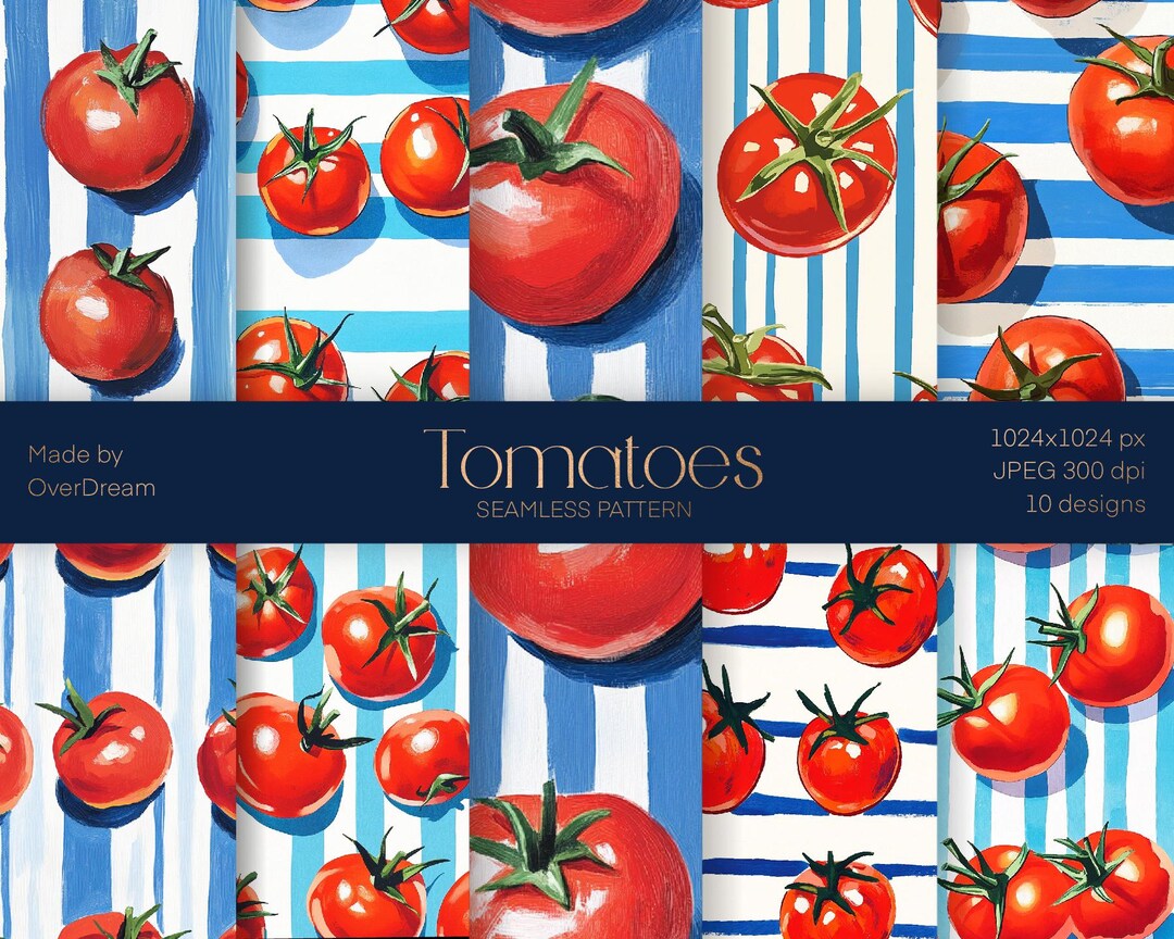 Summer 2024 Trends, Tomatoes Seamless Pattern, Scrapbooking Craft ...