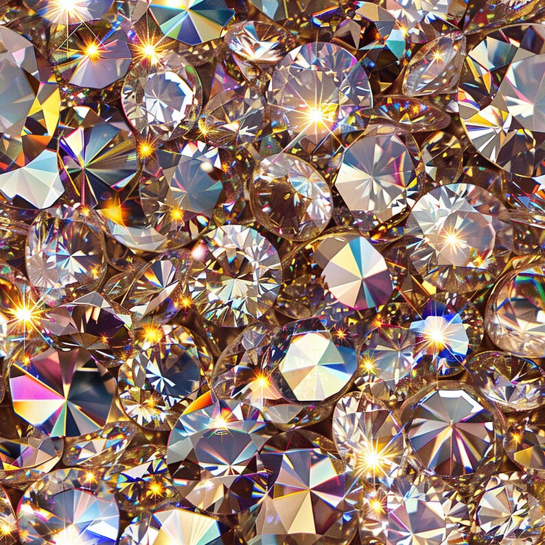 Diamond Digital Paper, Diamond Seamless Pattern, Diamonds Paper Pack ...