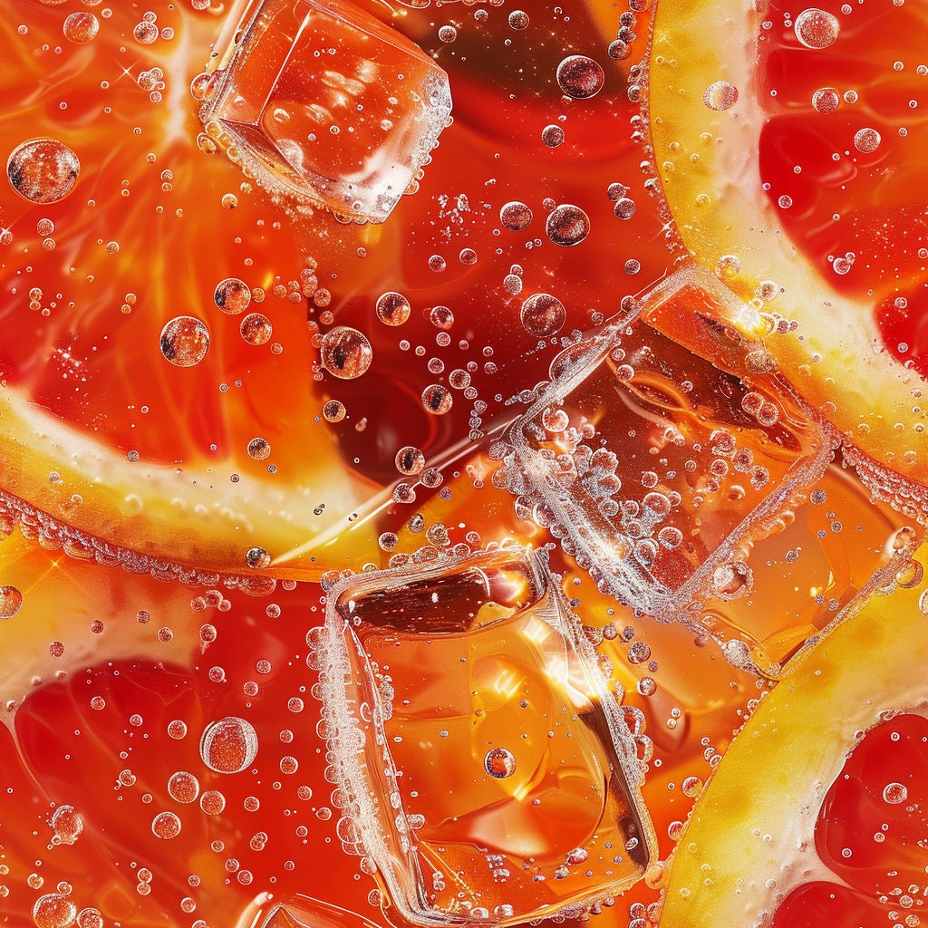 Aperol Spritz Design, Printable File, Cocktail Elements Seamless ...
