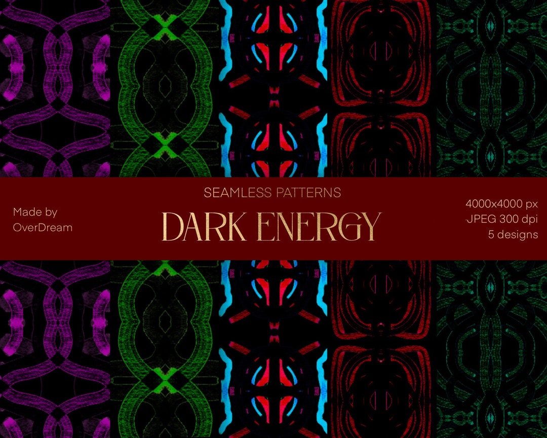 Dark Energy Seamless Pattern Texture Pack Printable Wrapping - Etsy