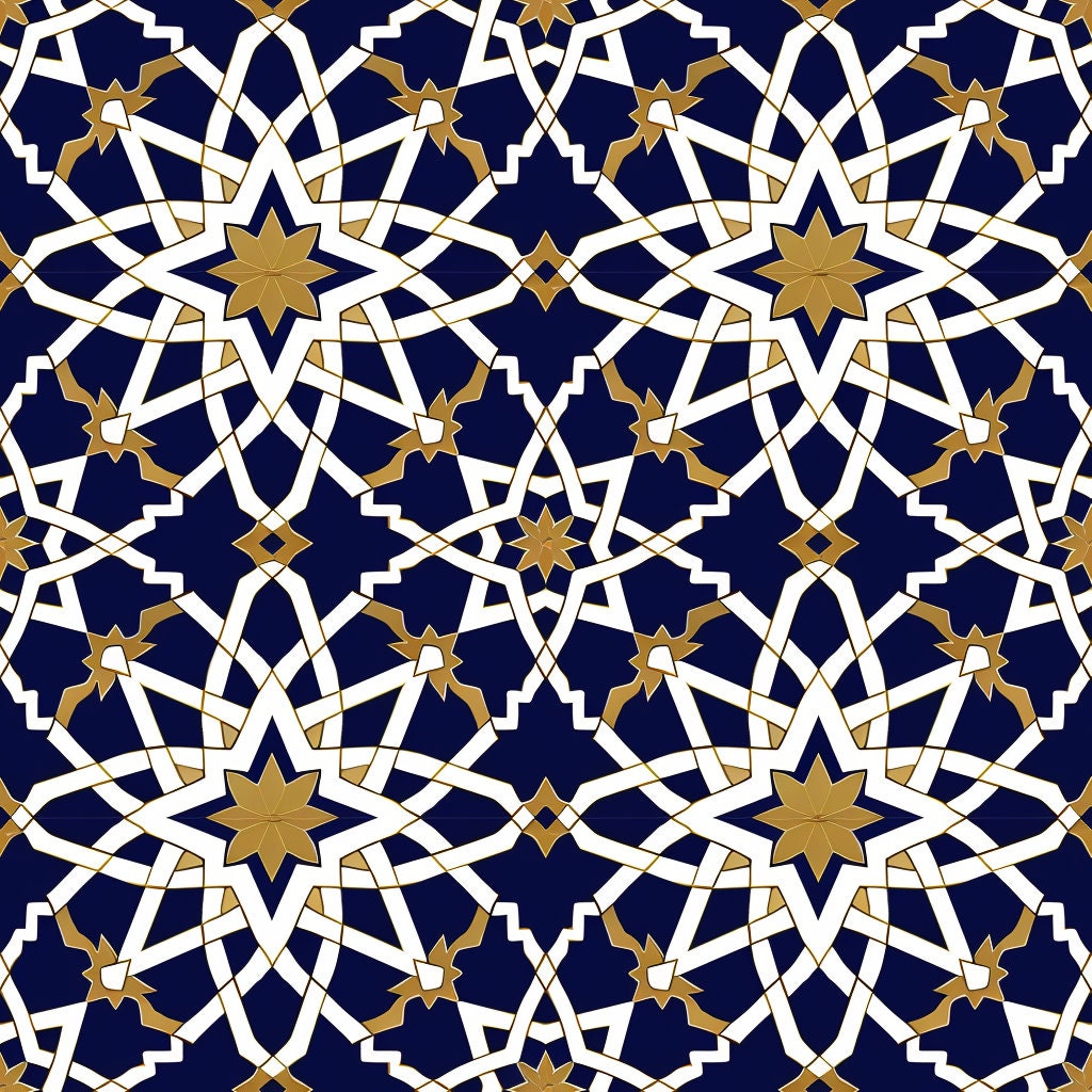 Islamic Tiles Design, Printable File, Architecture Elements Seamless ...