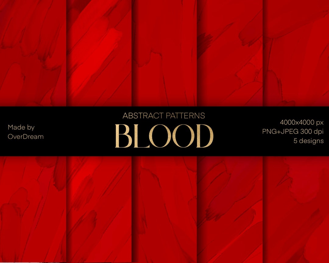 DIGITAL PAPER Bundle, Blood Texture Pack, Scrapbooking Craft Supplies ...