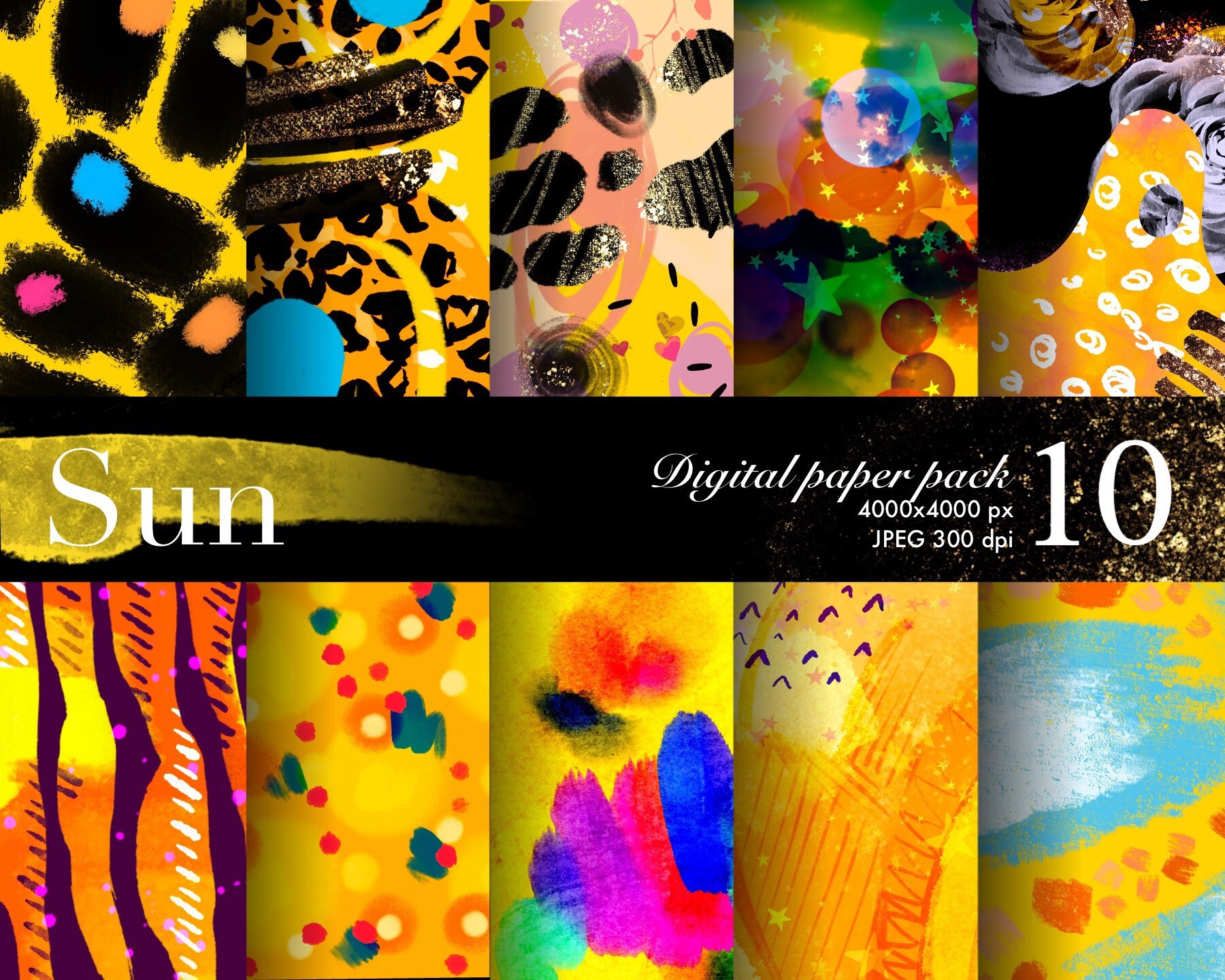 Digital Paper BUNDLE, Planets Texture Pack, Planet Scrapbook Paper ...