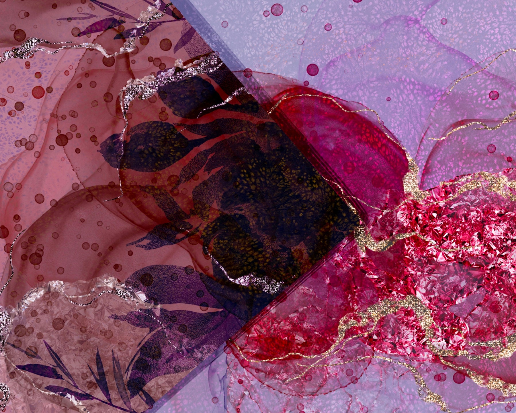 DIGITAL PAPER Bundle, Ruby Texture Pack, Scrapbooking Craft Supplies ...