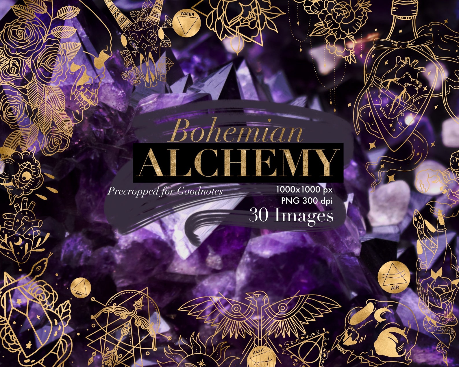 Bohemian Alchemy Clipart Wizard Hands Magic School | Etsy